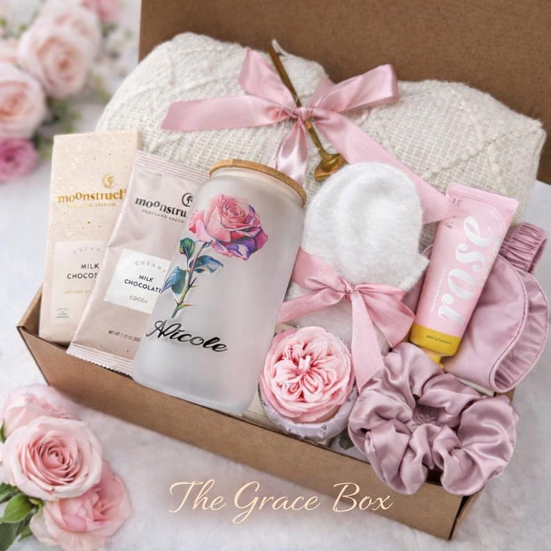 Personalized Luxury Gift Box for Women – Spa Basket With Tumbler ...
