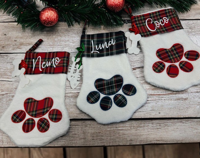 Personalized Dog Stocking, Dog Christmas Stocking, Monogrammed Dog ...