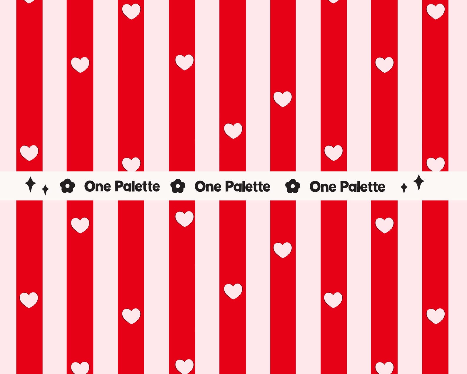 Red Stripe Heart Seamless Pattern: Valentine's Day Fabric (digital ...