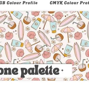 BONDI GIRL | Summer Beach Boho Seamless Digital Pattern, Boho Seamless ...