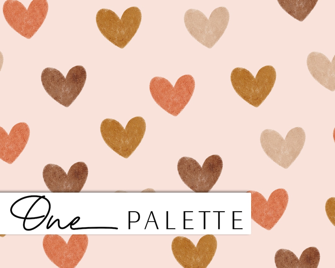 Boho Hearts Seamless Pattern: Valentines Fabric File (digital Download ...