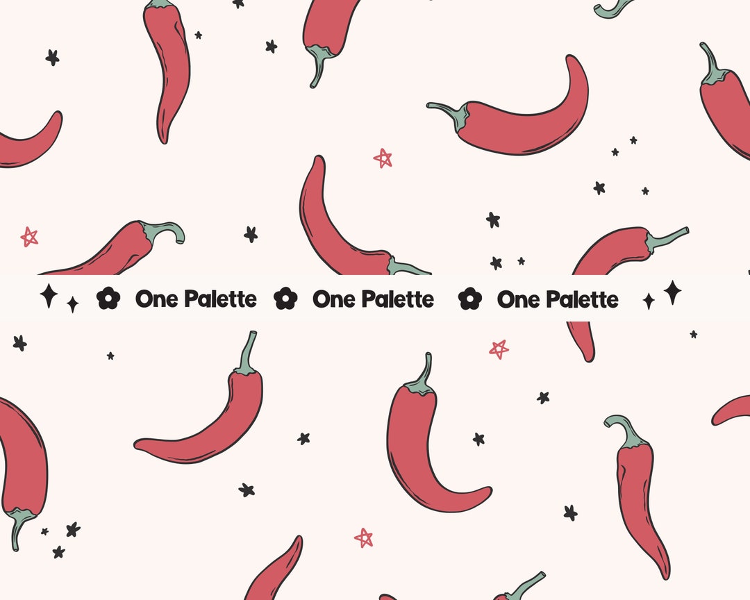 CHILLI | Chilli Food Seamless Digital Pattern, Chilli Seamless Repeat ...
