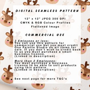 RUDOLPH V4 | Reindeer Christmas Seamless Digital Pattern, Rudolph ...