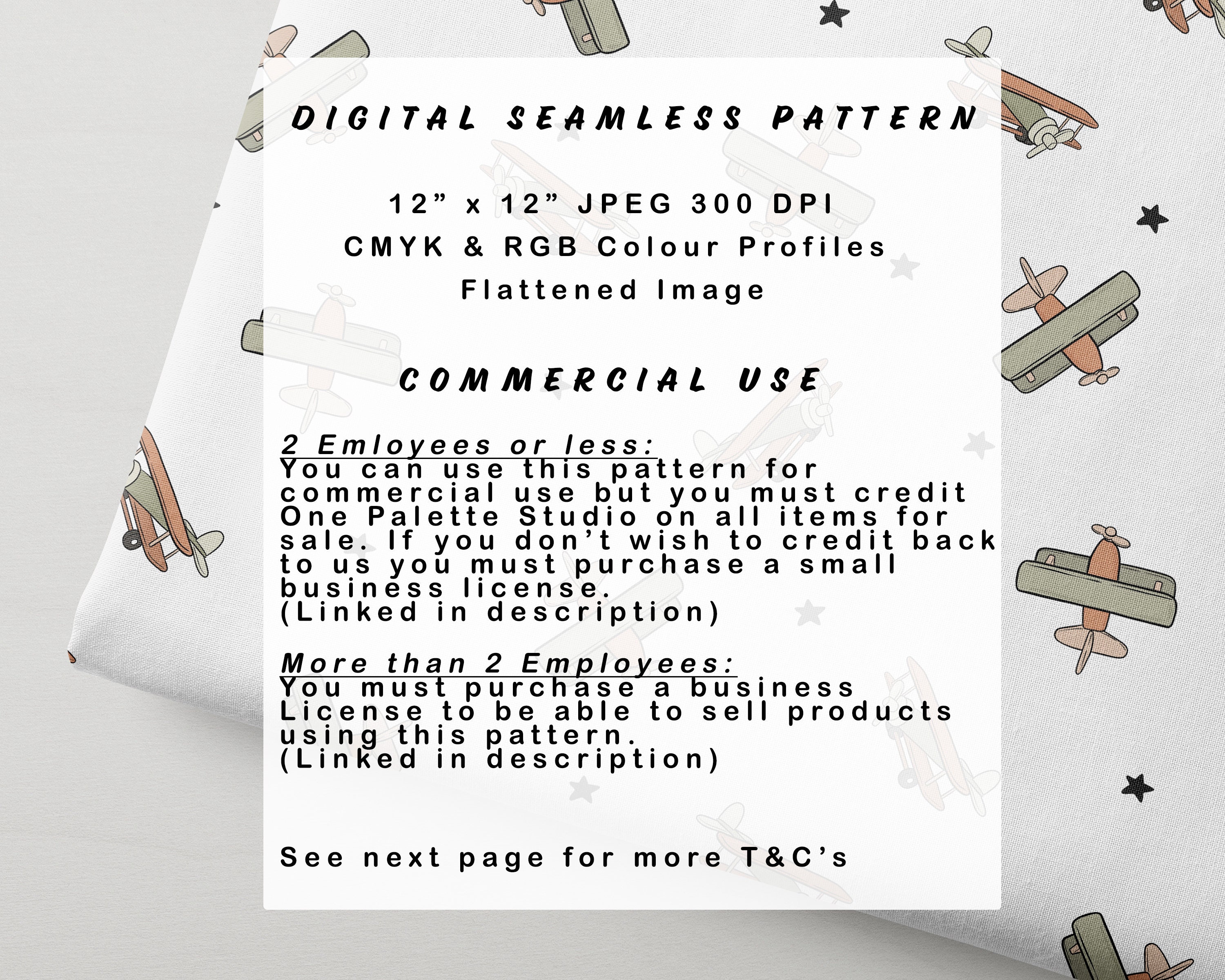 TYLER Boy Plane Adventure Neutral Seamless Digital Pattern - Etsy