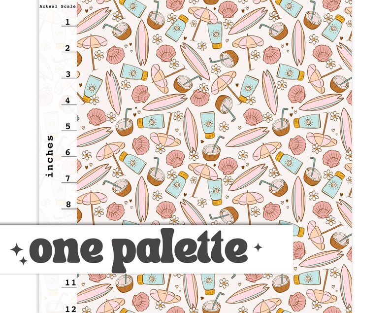 BONDI GIRL Summer Beach Boho Seamless Digital Pattern Boho - Etsy