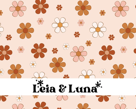 BOHO DAISY Spring Daisy Boho Seamless Digital Pattern | Etsy