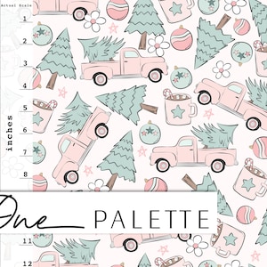 SWEET CHRISTMAS V1 | Pastel Christmas Seamless Digital Pattern, Sweet ...