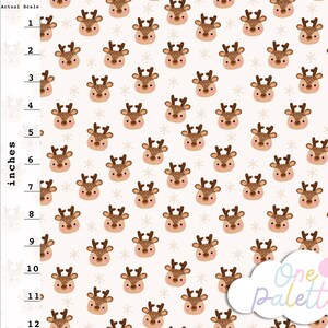 RUDOLPH V4 | Reindeer Christmas Seamless Digital Pattern, Rudolph ...