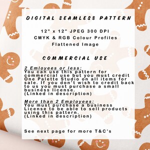 Gingerbread Man Christmas Fabric Pattern: Seamless Repeat File (digital ...
