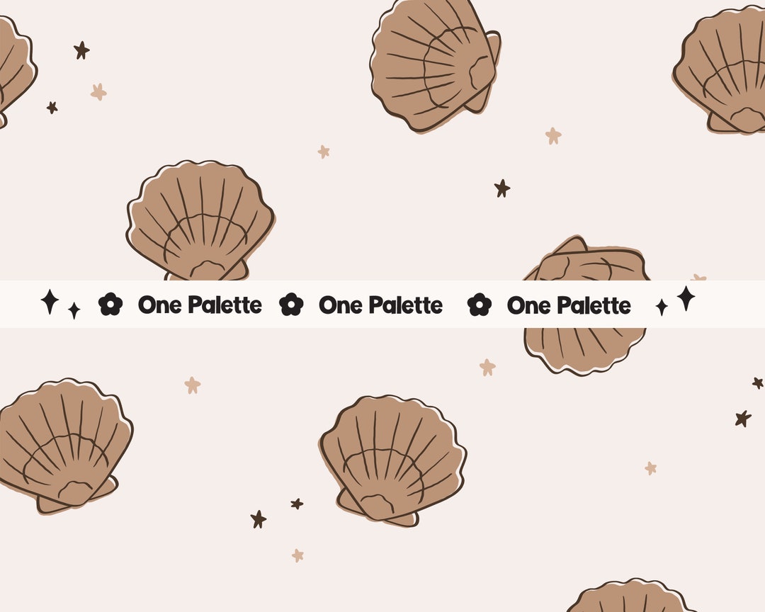ISLA | Boho Sumer Shells Seamless Digital Pattern, Neutral Summer ...