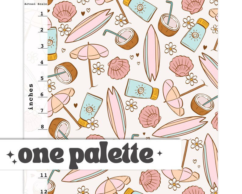 BONDI GIRL Summer Beach Boho Seamless Digital Pattern Boho - Etsy