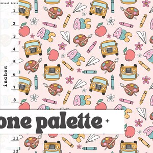 BILLIE | Back to School Seamless Digital Pattern, Apples Seamless ...