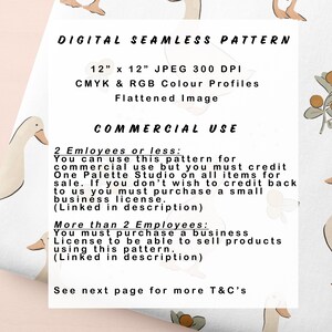 DUCKY | Floral Minimal Ducks Seamless Digital Pattern, Spring Seamless ...