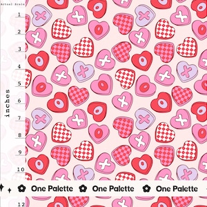 HEART CANDY | Pink and Purple Valentines Day Seamless Digital Pattern ...