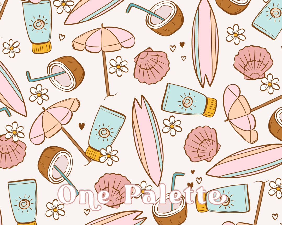 BONDI GIRL | Summer Beach Boho Seamless Digital Pattern, Boho Seamless ...