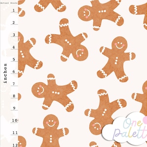 GINGIE | Gingerbread Man Christmas Seamless Digital Pattern, Christmas ...