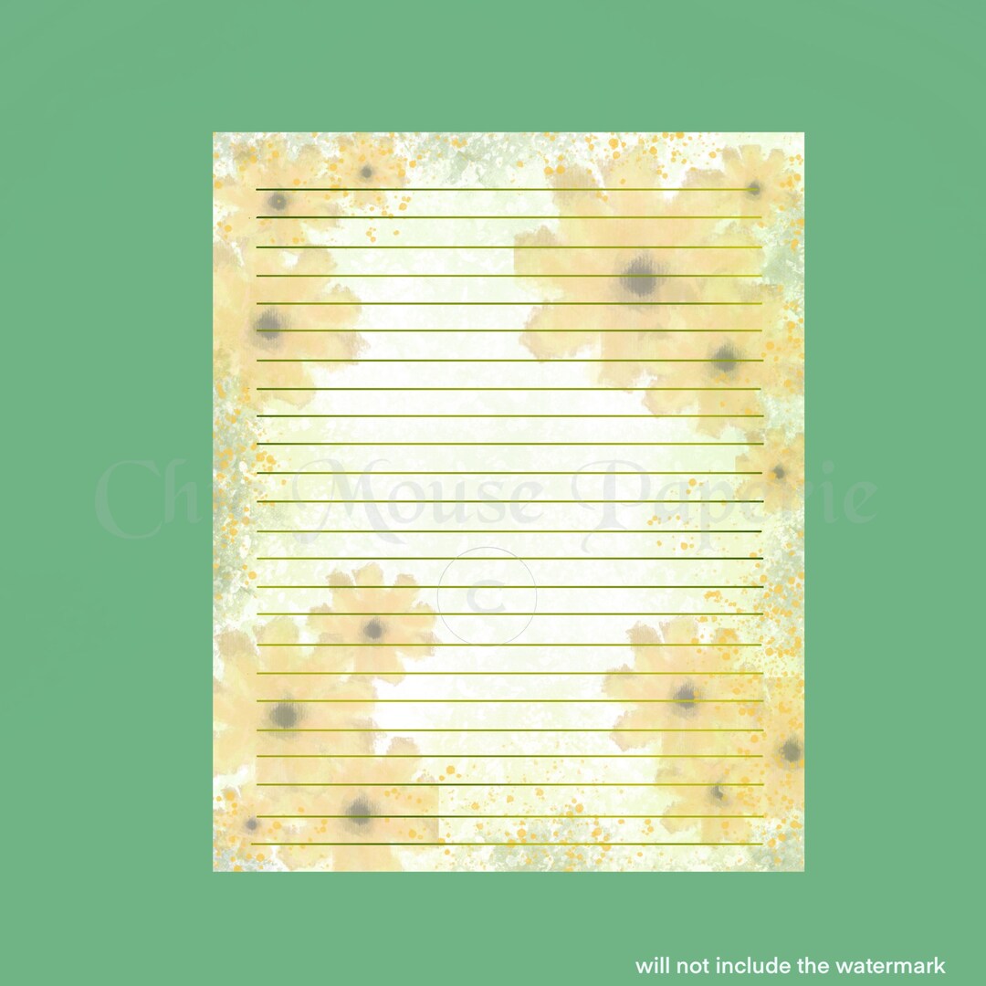 Yellow Sun Flowers Junk Journal Insert Page Instant Download Printable ...