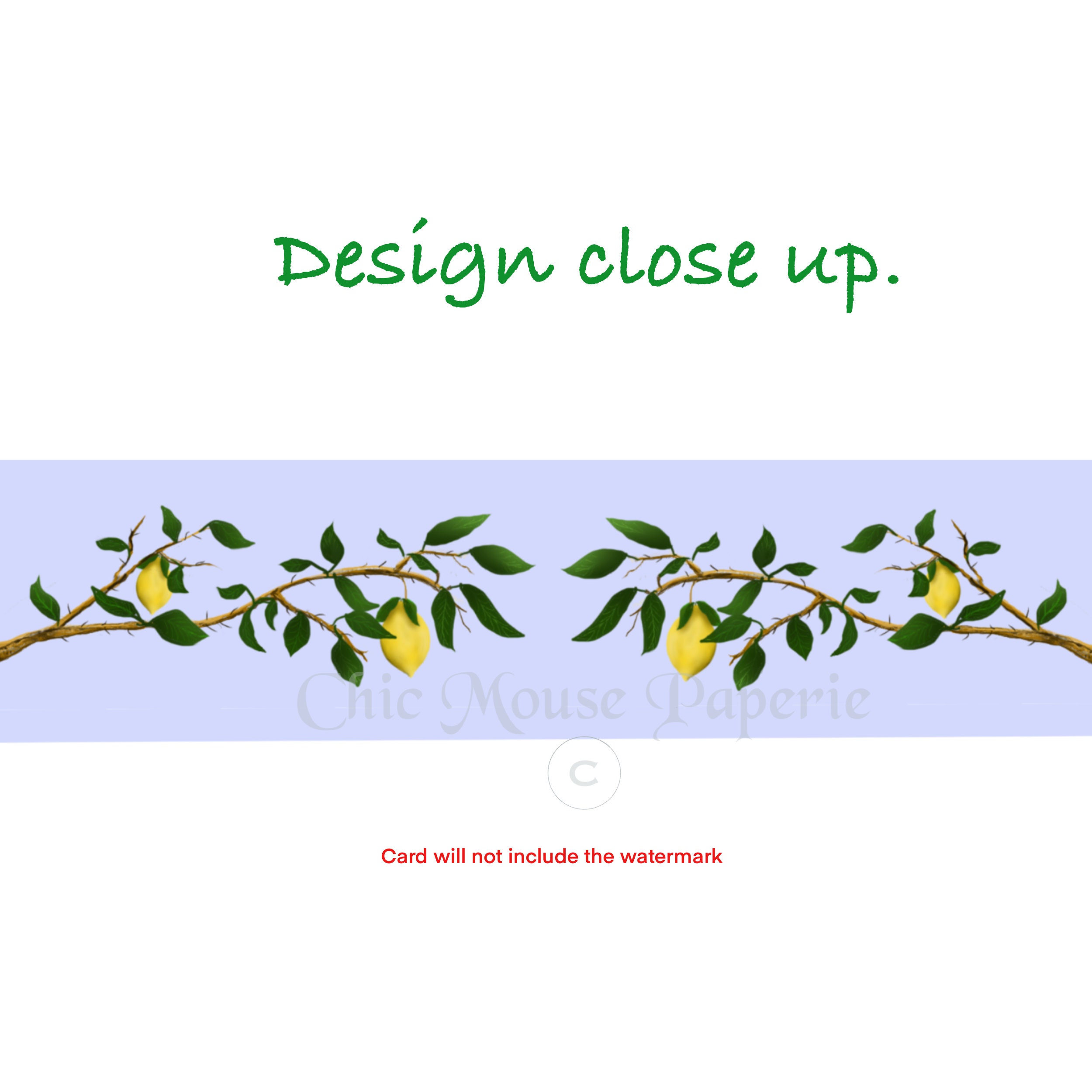 Lemon Tree Branches Printable Stationery Letter Size Digital Download ...