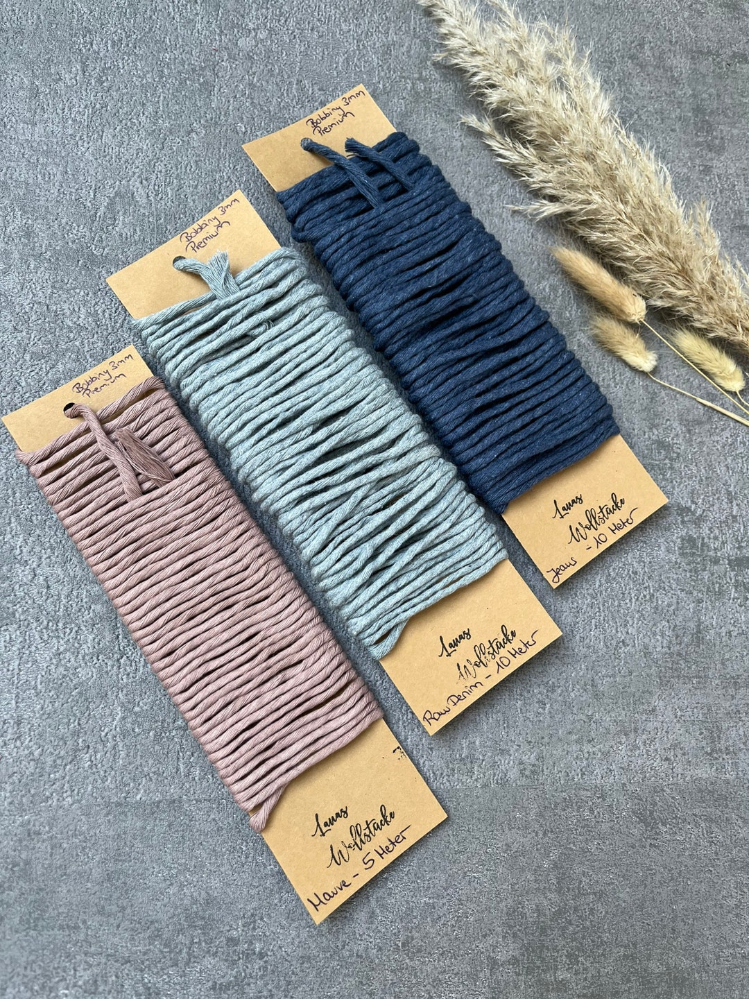 Sold by the Meter Bobbiny Yarn 3 Mm Premium Simply Twisted - Etsy