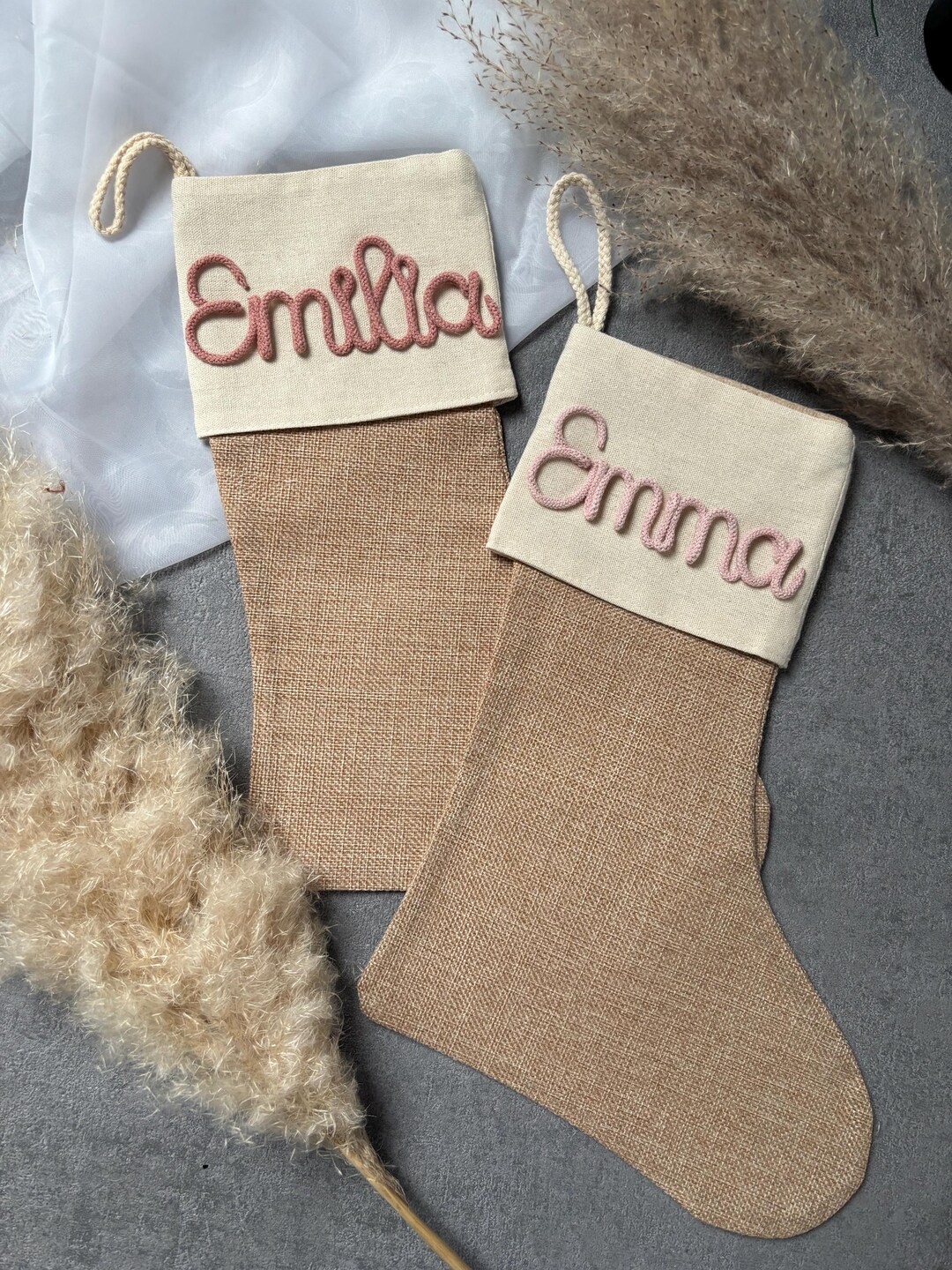 Personalized Santa Stocking Santa Sock Advent Calendar Lettering Made ...