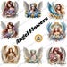 Angel Clipart, Heavenly Angel Clipart Bundle, 20 High-quality Designs ...