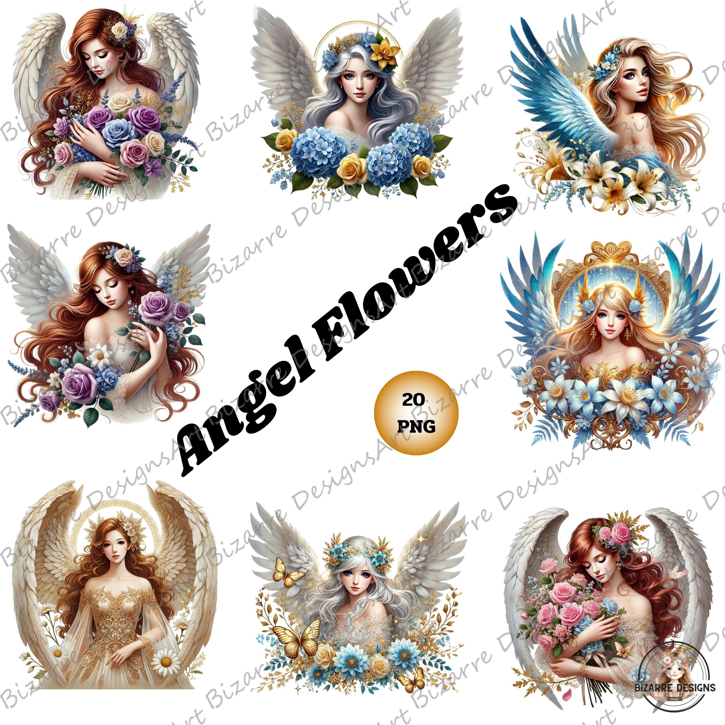 Angel Clipart, Heavenly Angel Clipart Bundle, 20 High-quality Designs ...