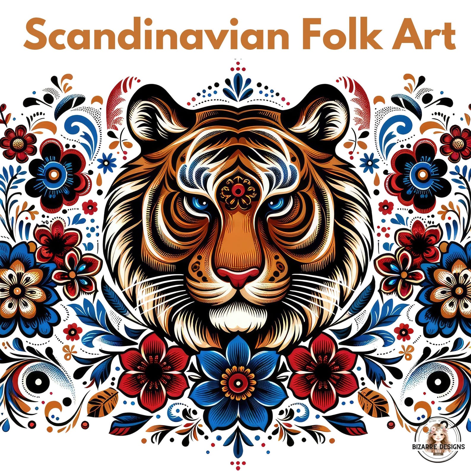 Folk Animals Clipart, Folk Clipart, Folk Art Clipart, Scandinavian ...