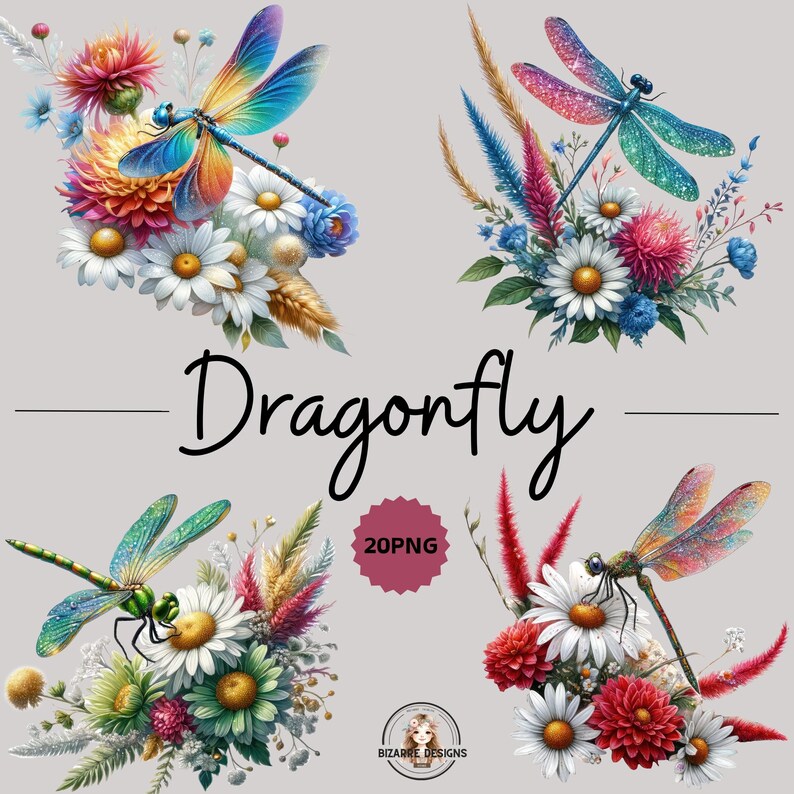 Dragonfly Clipart, Dragonfly Insect Flora, High Quality 300 DPI PNG ...