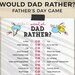 Father's Day Printable Game, Would You Rather Dad Activity Superhero ...