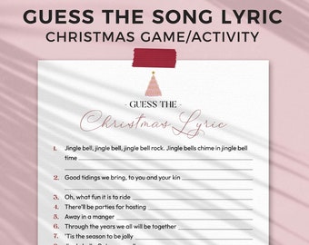 Guess the Christmas Song Game - Etsy
