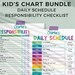 Rainbow Editable Chart Bundle for Kids, Daily Schedule Responsibility ...