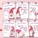 Printable Gnome Valentine Gift Tag | Cute Gnomie Classroom Valentines ...