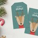 Christmas Gift Tag Printable Deer, Editable Instant Download | Cute ...