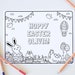 Editable Kids Easter Coloring Sheet, Printable Placemat Page | Happy ...