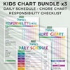 Construction Chore Chart for Kids, Editable Printable Daily Weekly ...