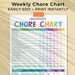 Rainbow Chore Chart for Kids Editable Printable Daily - Etsy