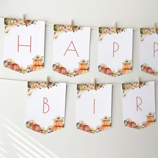 Fall Birthday Banner - Etsy