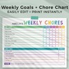 Rainbow Daily Schedule Chart for Kids, Editable Printable Daily Weekly ...