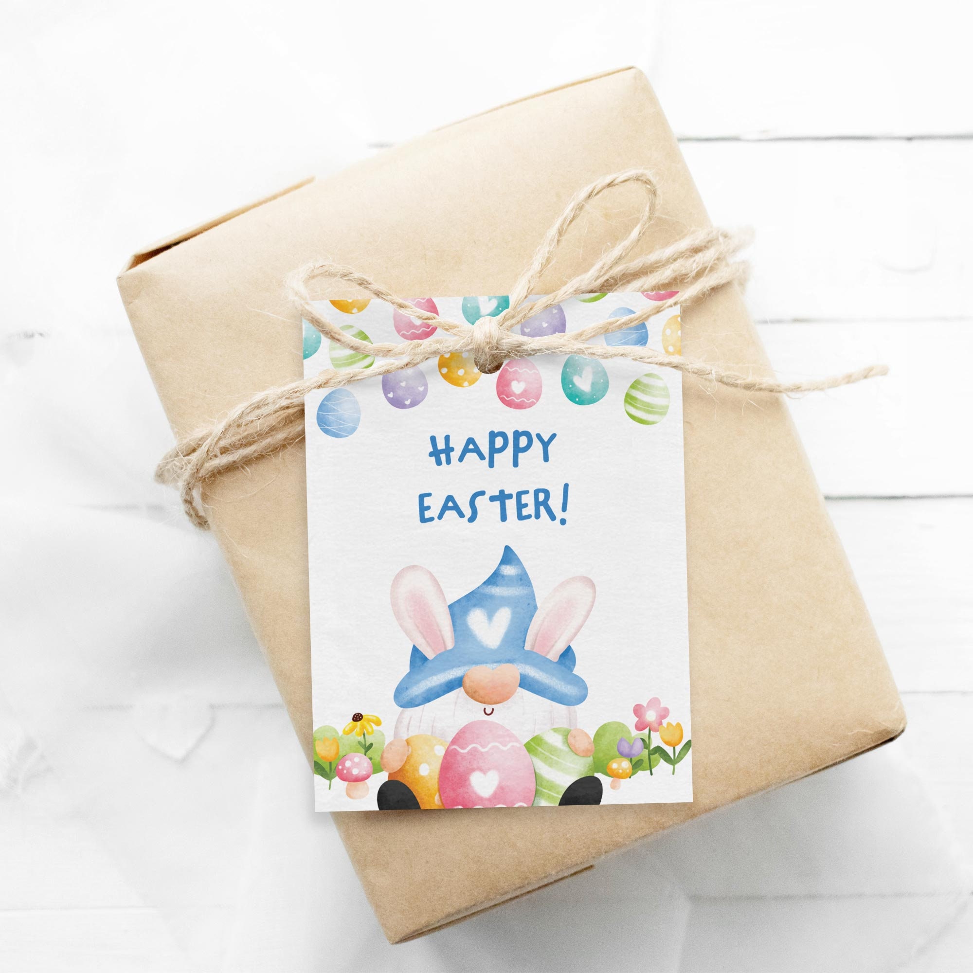 Printable Easter Favor Tags for Kids, Cute Spring Gnomes, 4 Colors ...