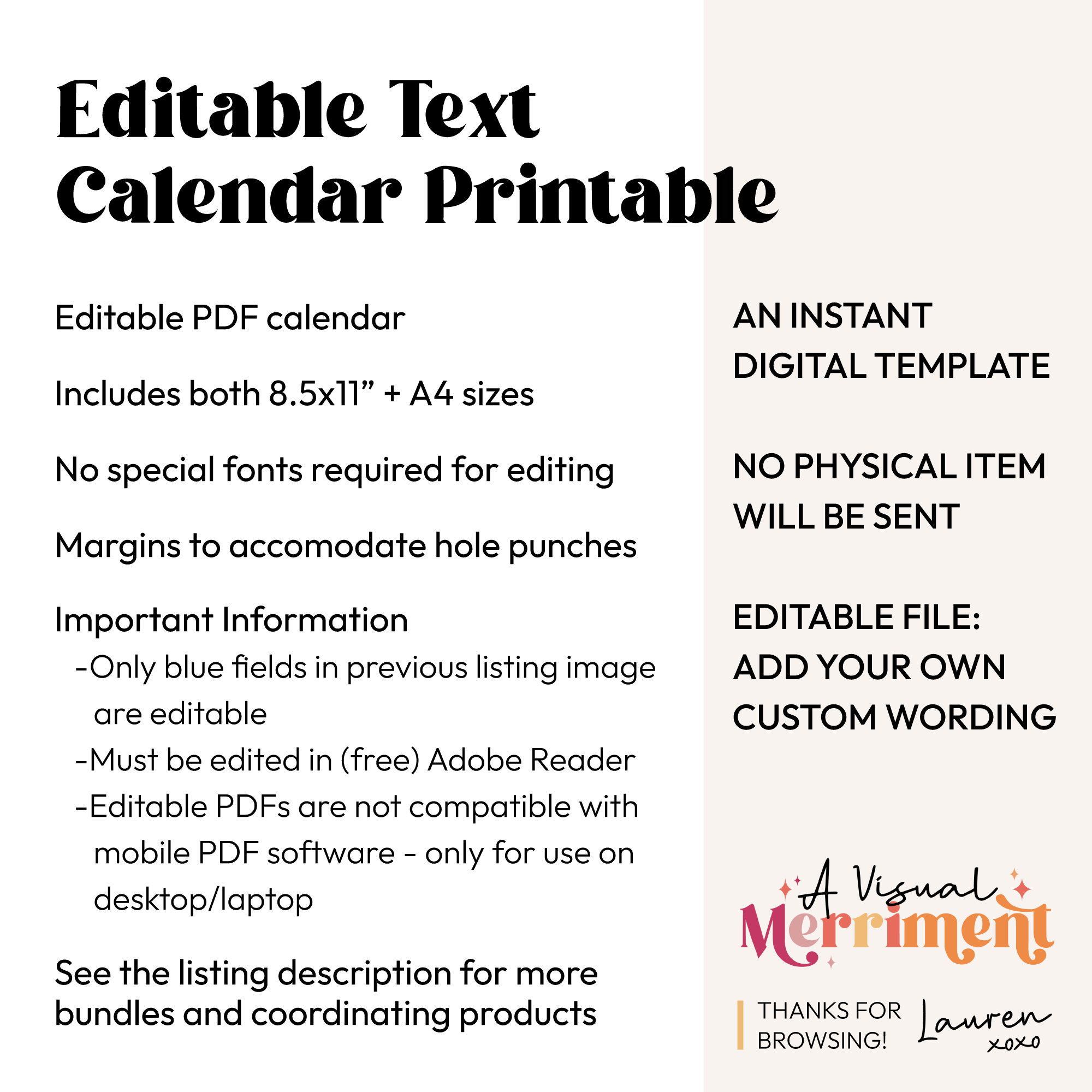 Christmas Elf Editable Calendar Planner Printable, 2 Pages BONUS Red ...