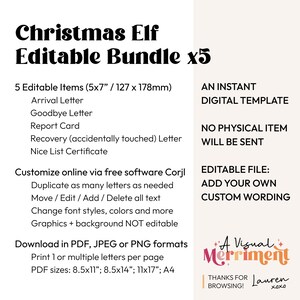 Editable New Christmas Elf Kit | Girl Christmas First Elf Arrival ...