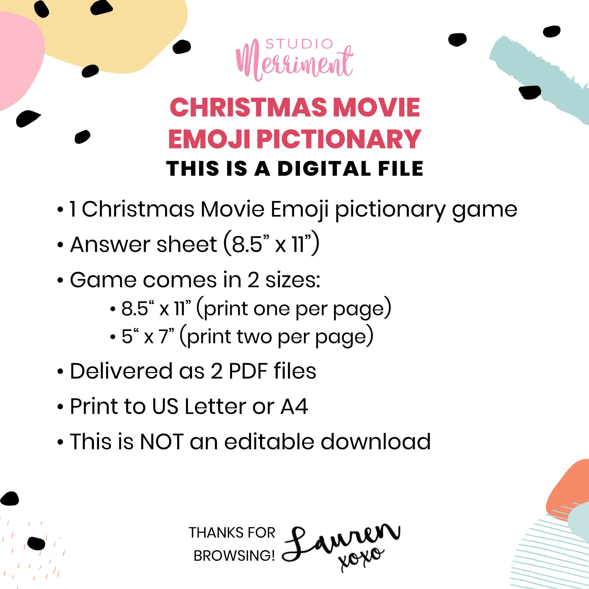 Christmas Printable Game Emoji Pictionary Movies Kids - Etsy