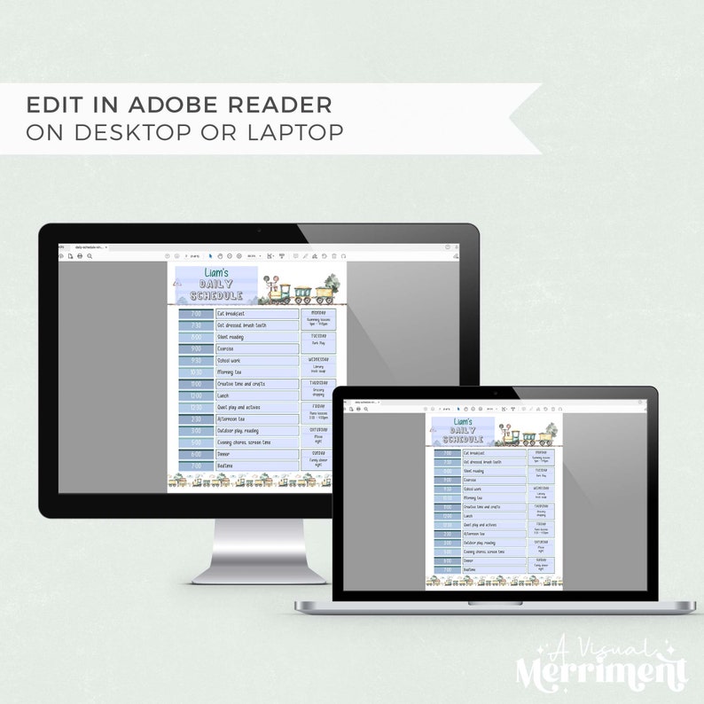 Vintage Train Daily Schedule Chart for Kids Editable - Etsy