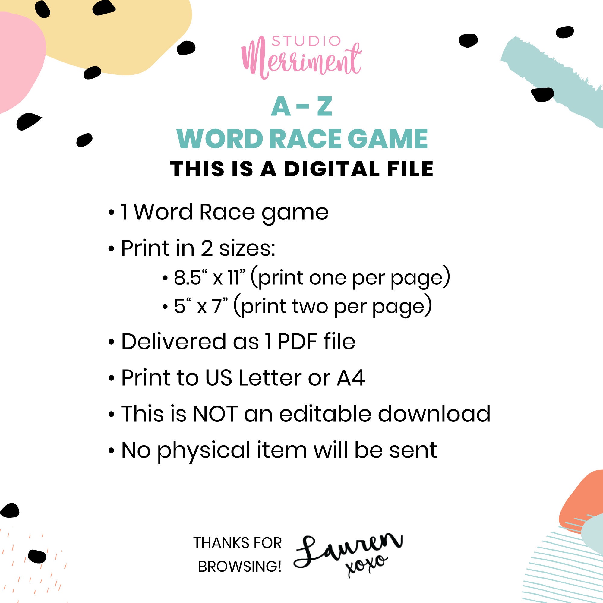 4th of July Patriotic Printable Game A - Z Word Game | Independence Day ...