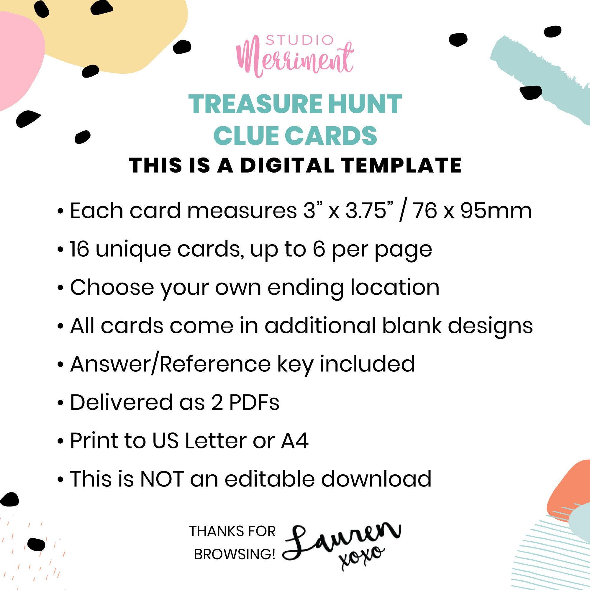 Indoor Easter Treasure Hunt Printable Scavenger Egg Hunt Cards for Kids ...