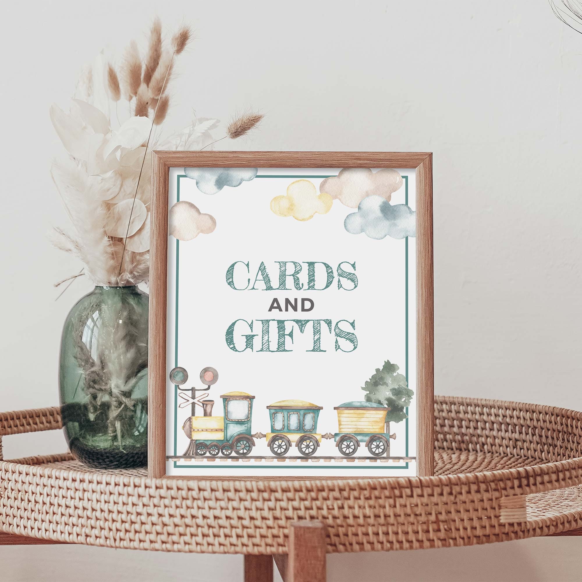 Vintage Train Party Printable Sign Cards and Gifts Table - Etsy