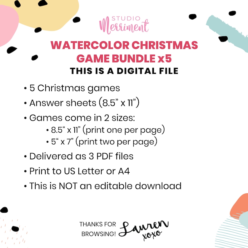 Christmas Printable Game Bundle: Emoji Pictionary, Jingle Mingle More ...