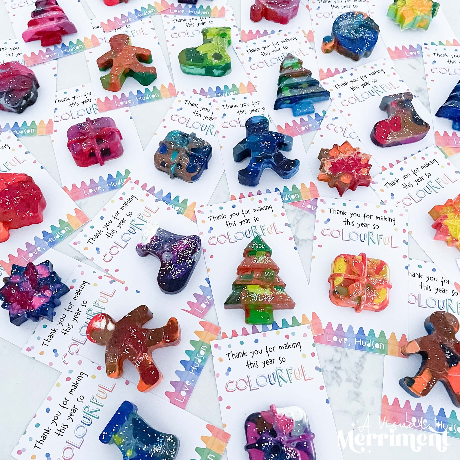 Editable Printable Crayon Card Thank You for Making This Year - Etsy