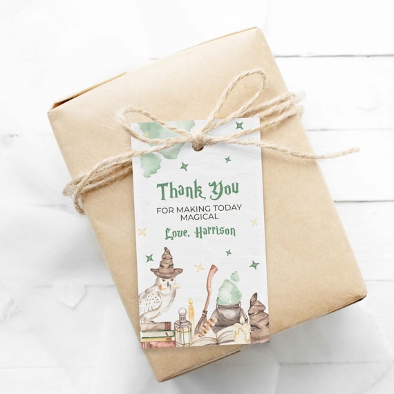 Witch + Wizard Favor Tag editable printable | Magic spells Birthday ...