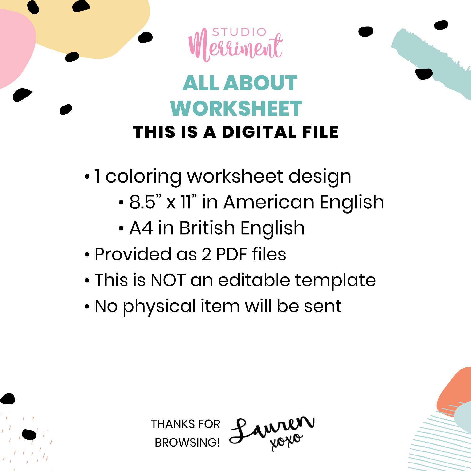 All About Me Printable Worksheet Back to School Writing Prompt for Kids ...